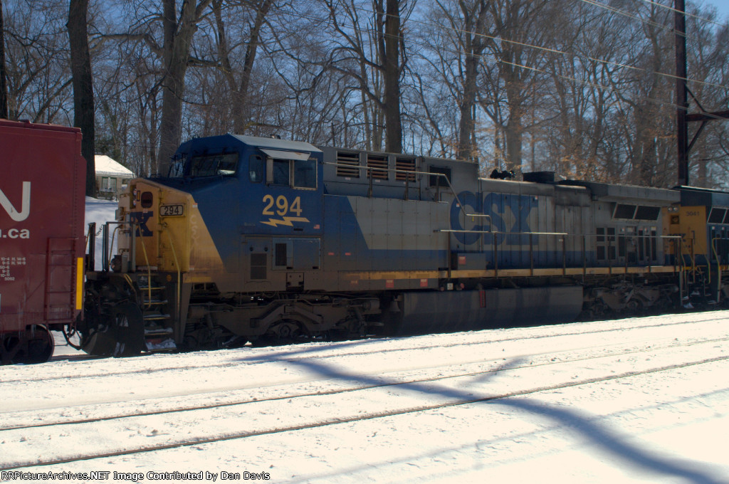 CSX AC44CW 294 trails on Q439-16